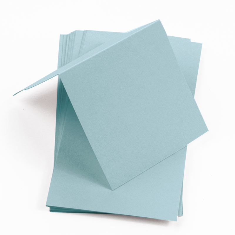Placid Blue Square Place Cards - Gmund Colors Matt 111C
