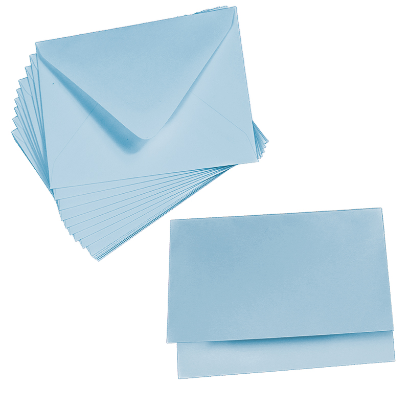 Cards with Envelopes, Placid Blue Matt, A2 Folded