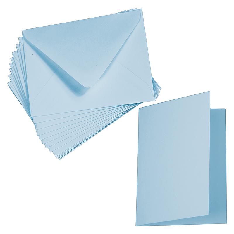 Cards with Envelopes, Placid Blue Matt, A7 Folded