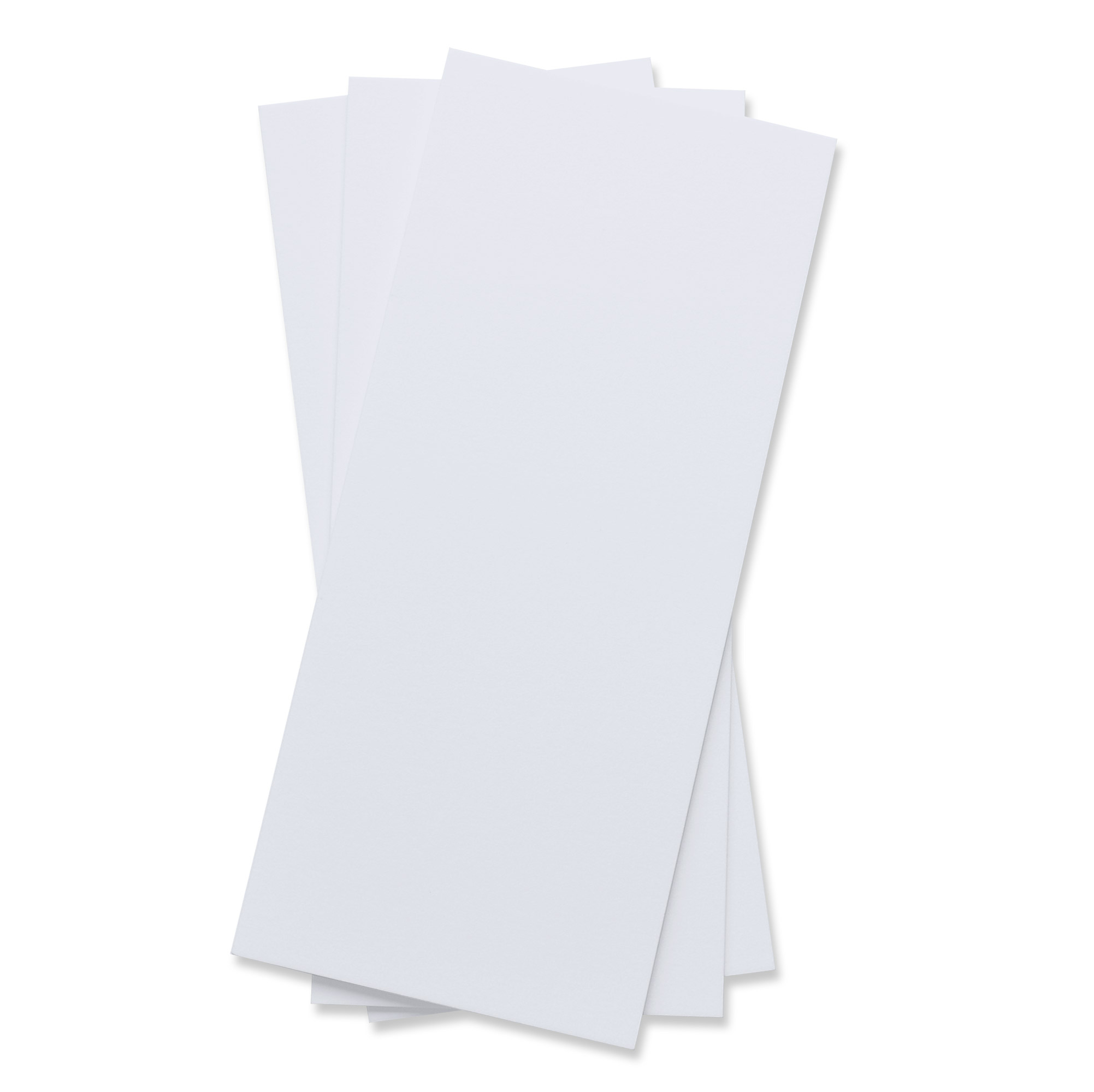 Fluorescent White Flat Cards - 4 x 9 1/4 Gmund Colors Matt 111C