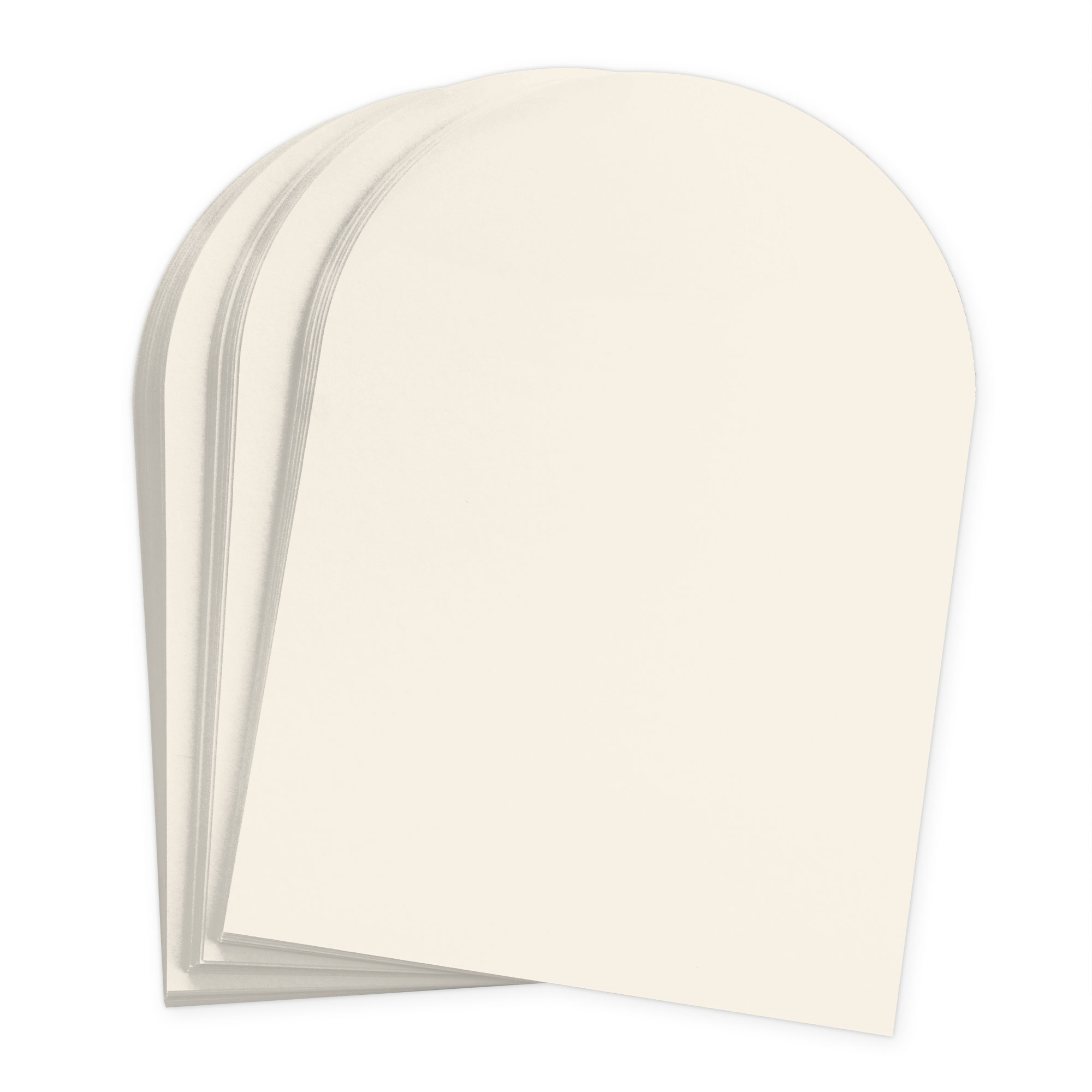 Ecru Arch Shaped Card - A2 LCI Smooth 4 1/4 x 5 1/2 100C
