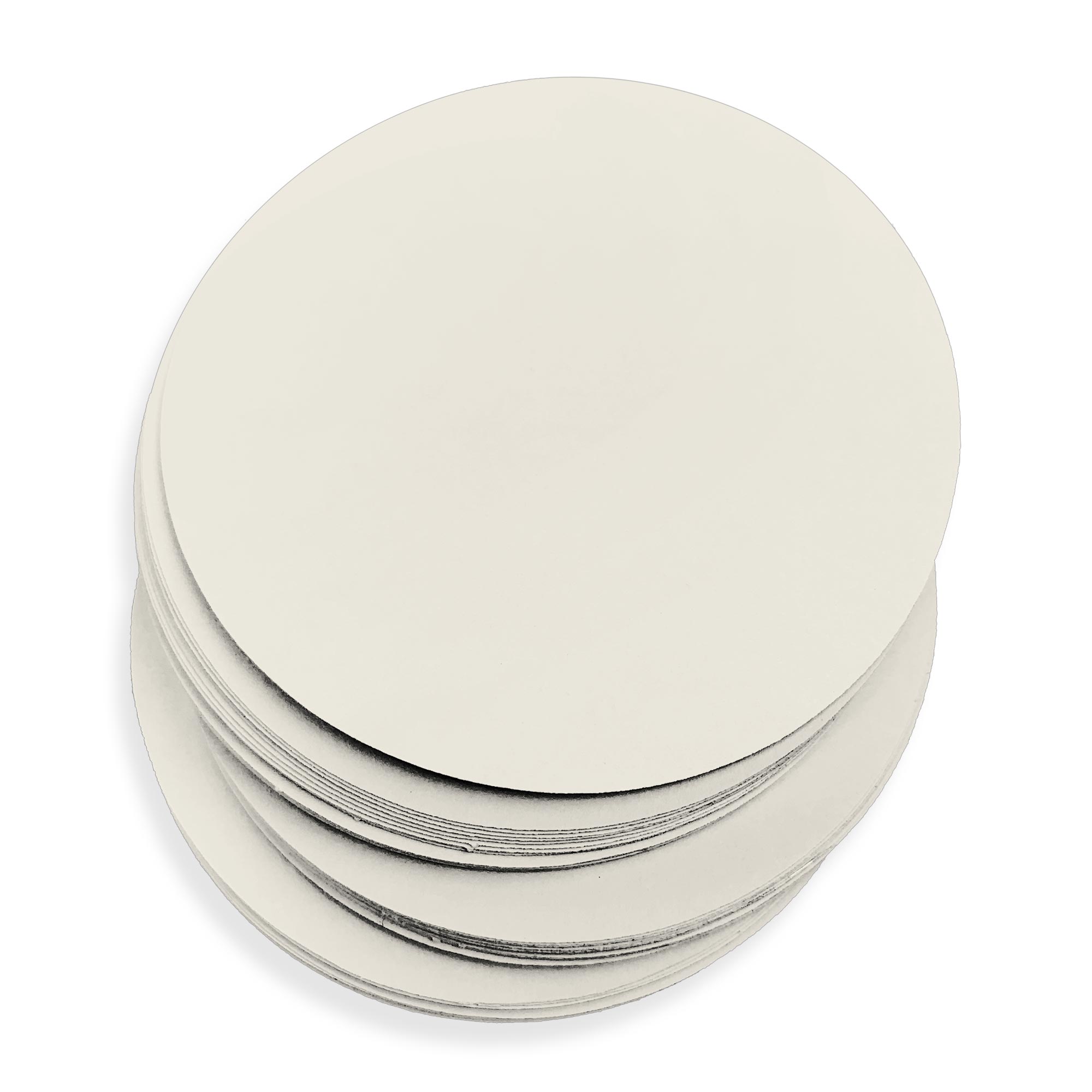 Ecru Round Card - 3 x 3 LCI Smooth 100C - LCI Paper