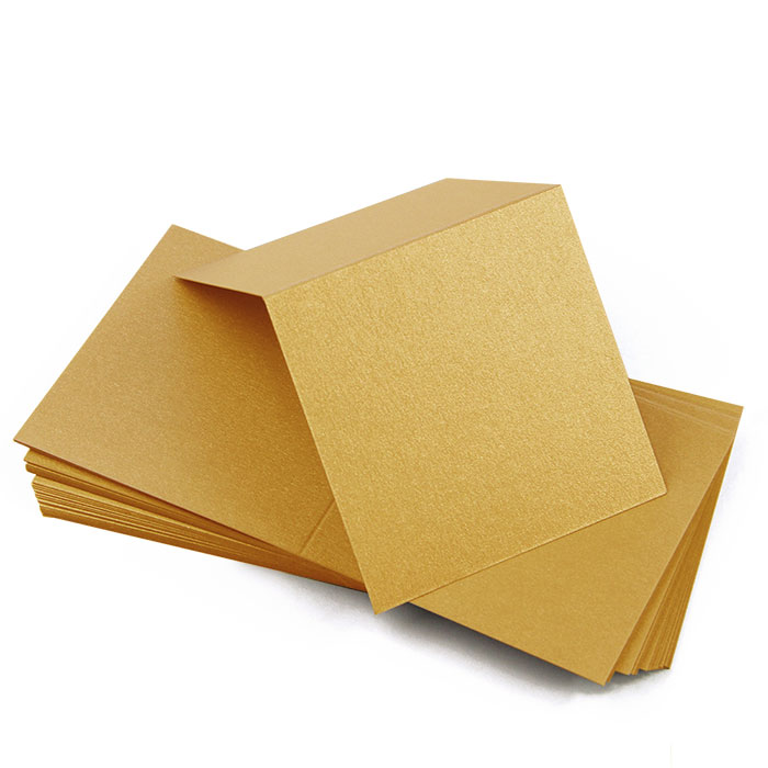 Antique Gold Square Place Cards - Stardream Metallic 105C