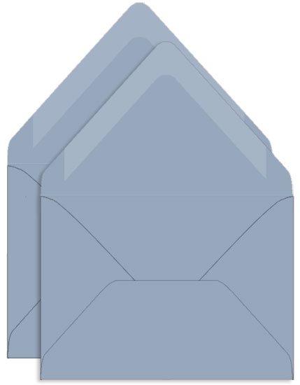 Storm Cloud Blue Double Envelopes - A7 Gmund Colors Matt 5 1/4 x 7 1/4 ...