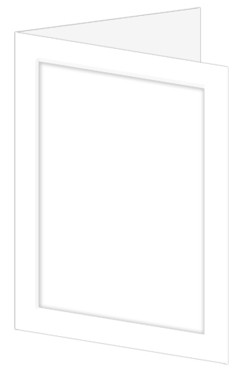 Panel Cards with Embossed Border | White & Cream | LCI Paper