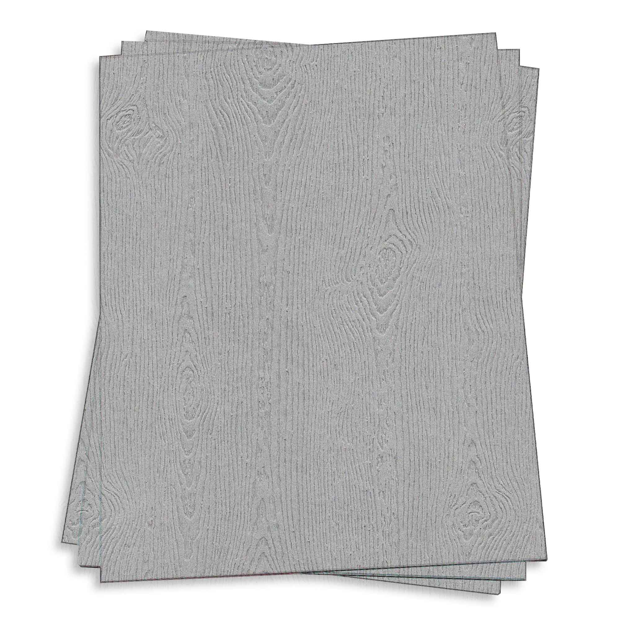 Stone Grey Card Stock - 8 1/2 x 14 Gmund Wood Grain 111lb Cover - LCI Paper