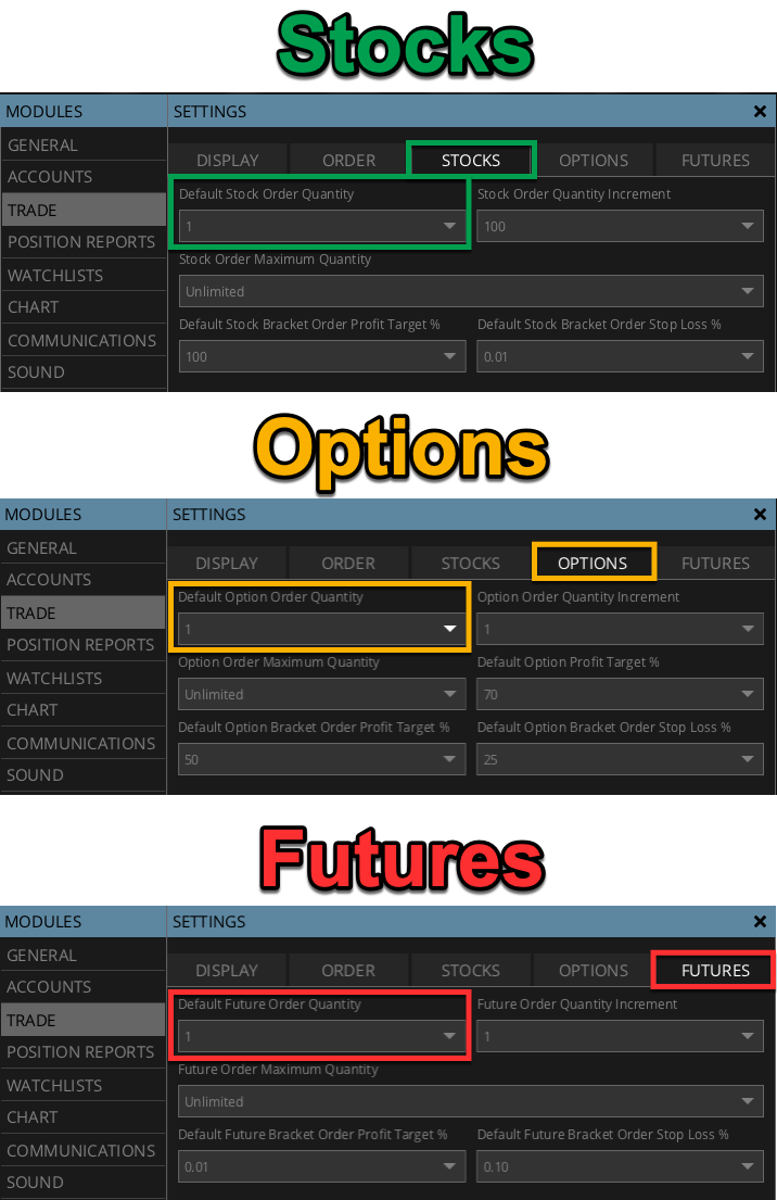 Setting a Default Order Quantity at tastytrade