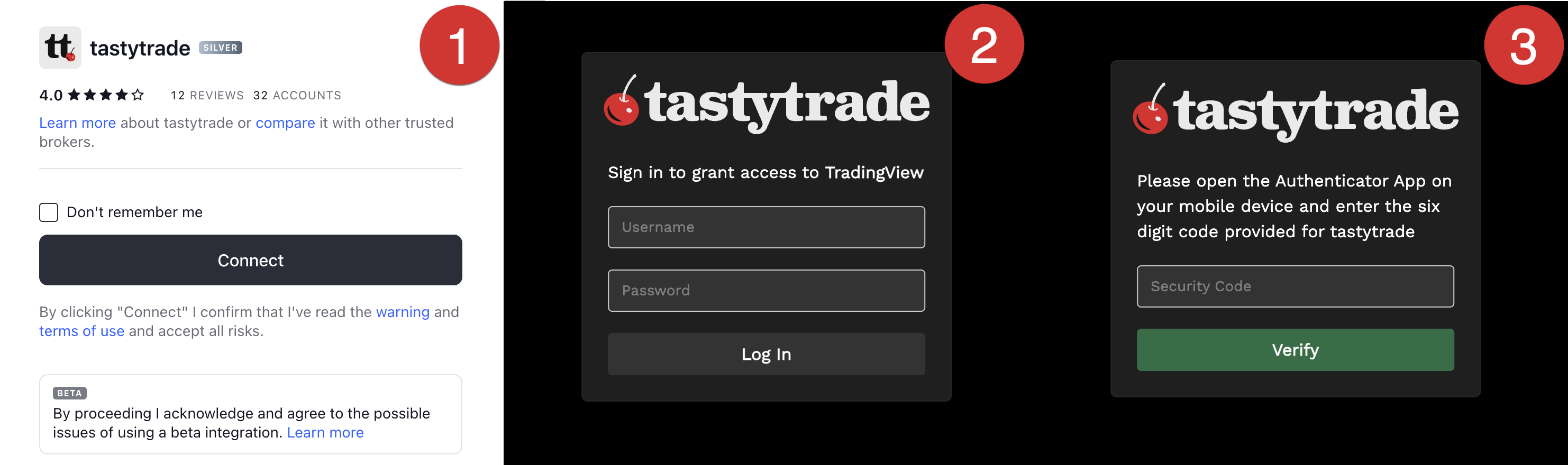 Link tastytrade with TradingView