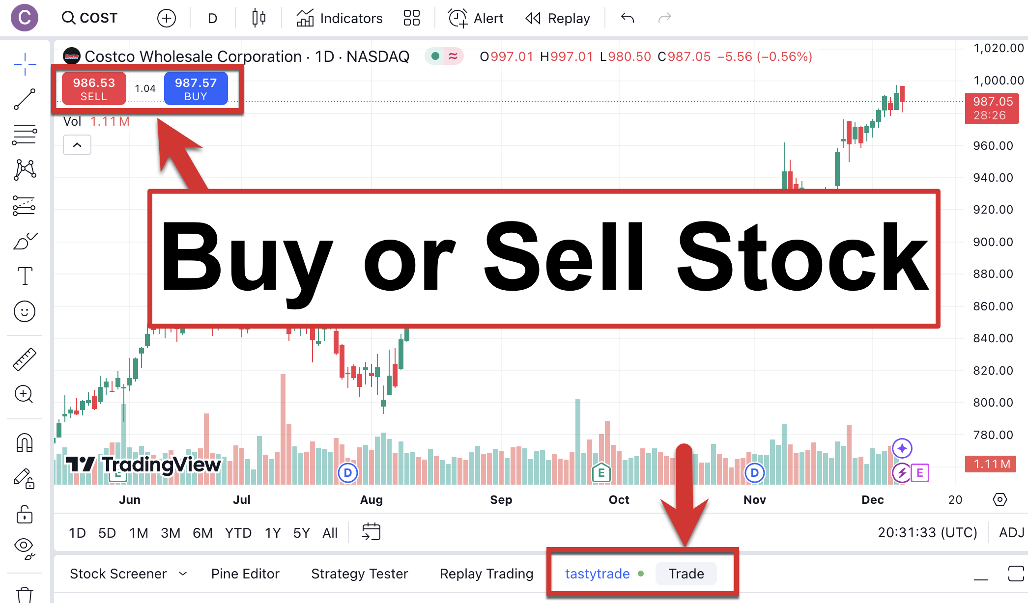 Link tastytrade with TradingView