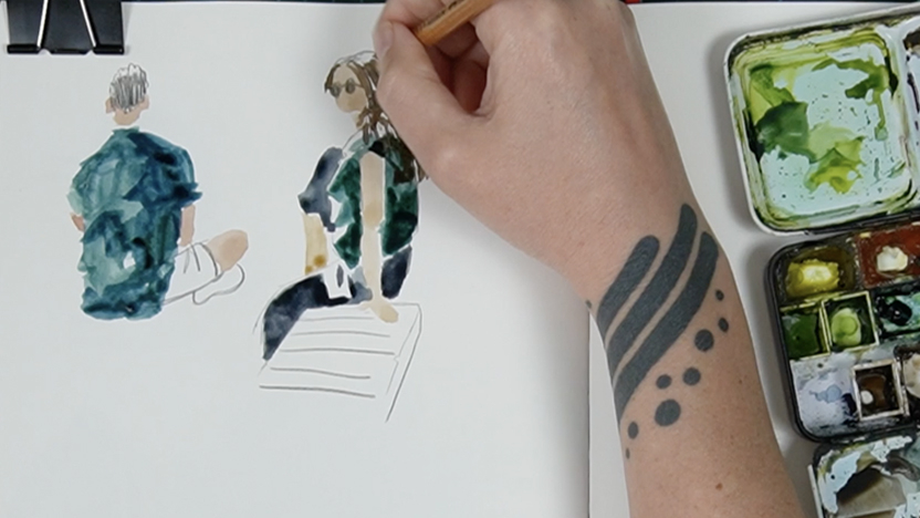 On Demand Urban Sketching Tutorials