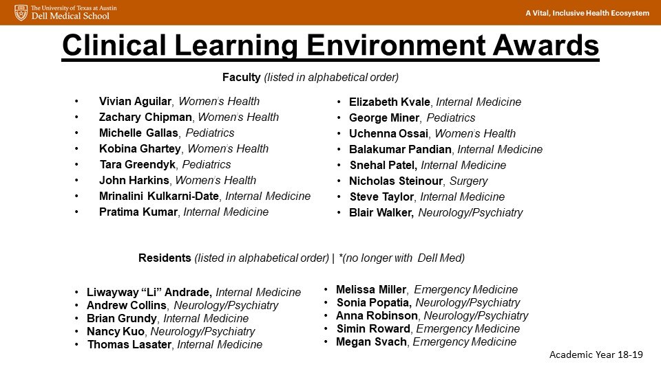 Clinical Learning Environment Awards AY 18 19 Dell Med Intranet en US clinical-learning-environment-awards-ay-18-19-dell-med-intranet-en-us