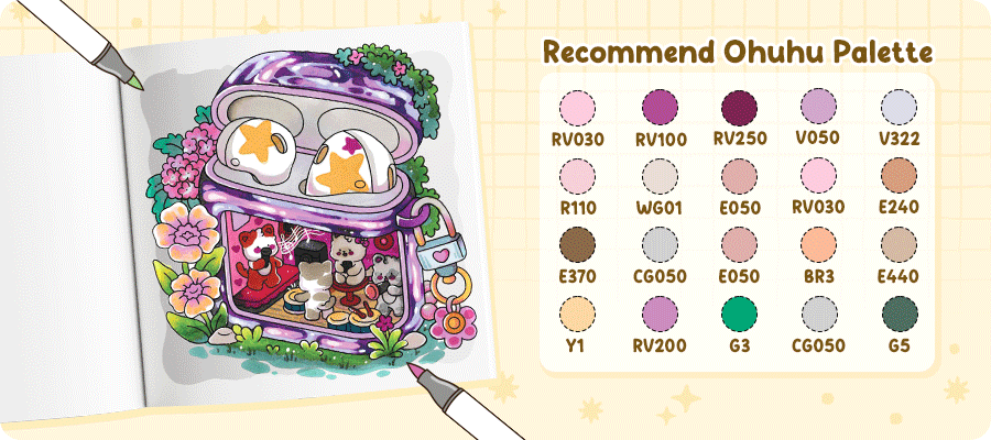 AirPods Coloring Page | Bring Tiny Cats & Tech to Life with Color!